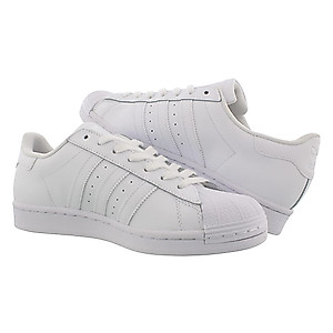 Adidas Men's Super Star Sneaker, White/Black/White, 9.5