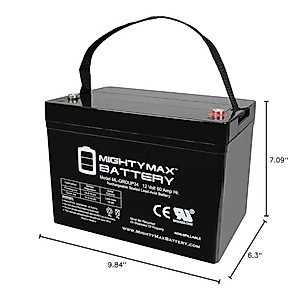 Mighty Max Battery 12V 60AH Group 34 Replacement SLA Battery for MK M34SLDG 20 HR Rate