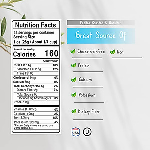 Pumpkin Seeds Pepitas Roasted Unsalted - 32 oz - 2 lbs | Healthy Snack | Vegan, Keto Diet Friendly | Hand-Picked | Kosher Certified | Pumpkin Seed | Jaybee's Nuts