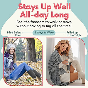 Debra Weitzner Women Leg Warmers Knitted Assorted Boot Socks Winter 6 Pairs