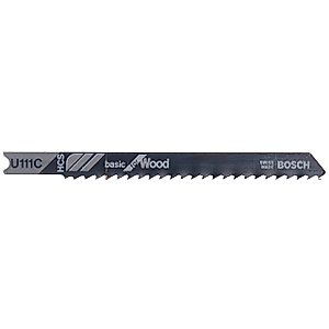 BOSCH U111C 3-5/8-Inch, 8TPI, HCS Universal Shank Jigsaw Blade, 5 Pack