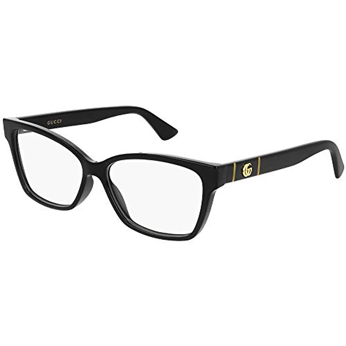 Gucci Women's Optical Gray Glasses, Black/Transparent, One Size