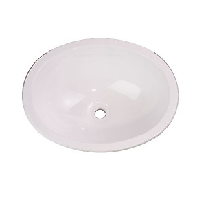 ToughGrade Single Bowl RV 16" Long x 12-1/4" Wide Bathroom Sink (Parchment)