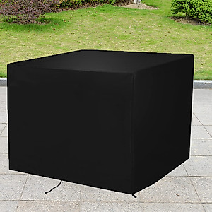 Patio Table Covers Square 45x45x28in, Patio Furniture Covers Table and Chairs, Outdoor Dining Table Set, Waterproof, Tough Canvas, for Bad Weather Rain Winter Snow