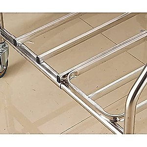 Laundry Basket Carts, Commercial Foldable Laundry Cart with Universal Wheels, Hotel/Laundry Room Sorter Cart, 60x60x89cm, More Stable and Sturdy Folding Laundry Basket-Yellow