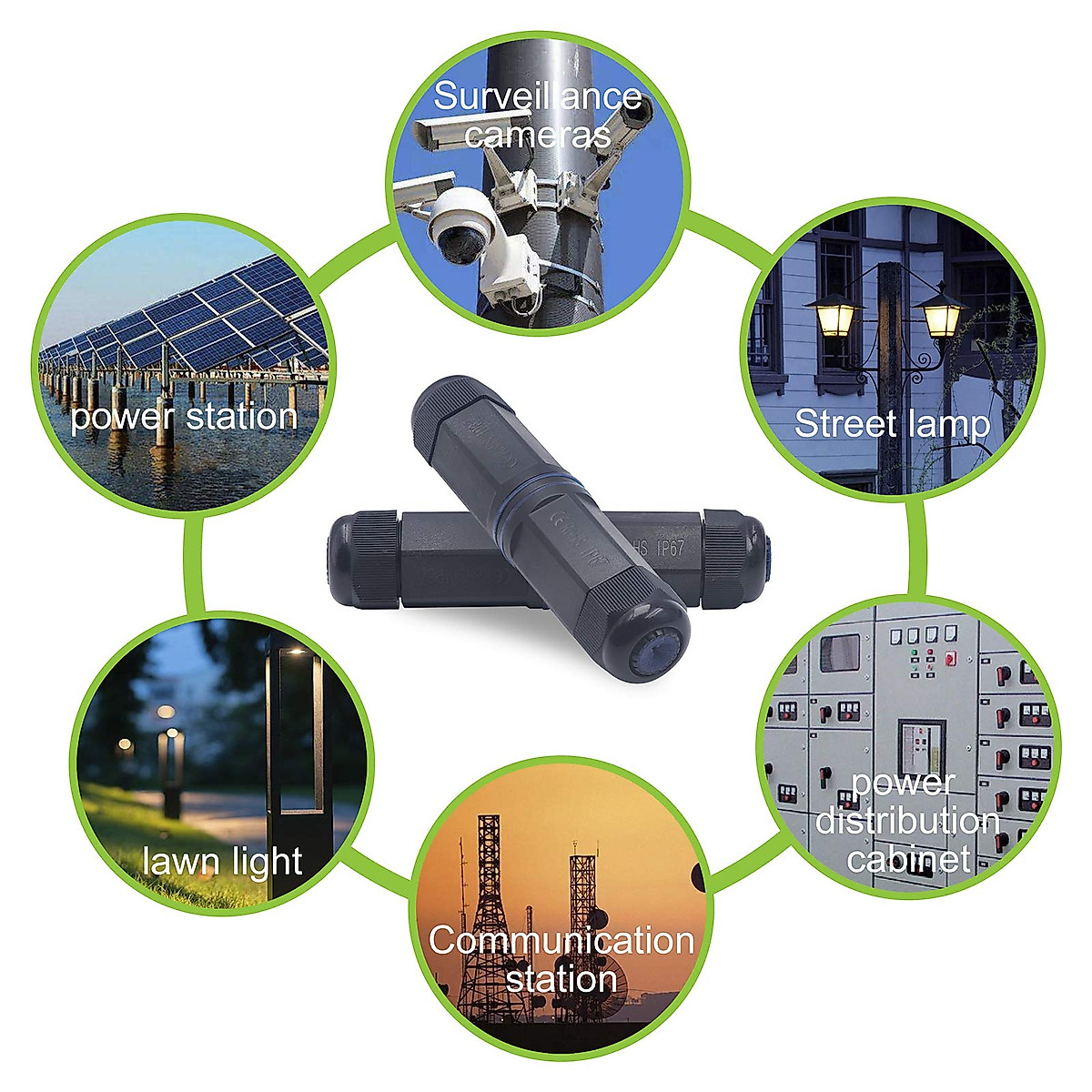 LEENUE Waterproof RJ45 Coupler 5-Pack, IP67 Waterproof Ethernet Connector Shielded Cat6 Outdoor Coupler PoE