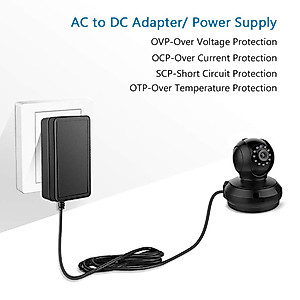 SHNITPWR 24V Power Supply 3A 72W AC/DC Adapter 100V~240V AC to DC 24 Volt 72W 3amp 2.7A 2.5A 2A Converter Transformer with 5.5x2.5mm Plug for LED Lights CCTV Camera LCD Monitor Humidifier DC Motor