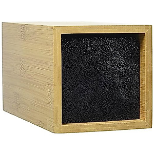 Zassenhaus Rectangular Knife Block Bamboo, Bamboo, 12 x 12 x 23 cm brown