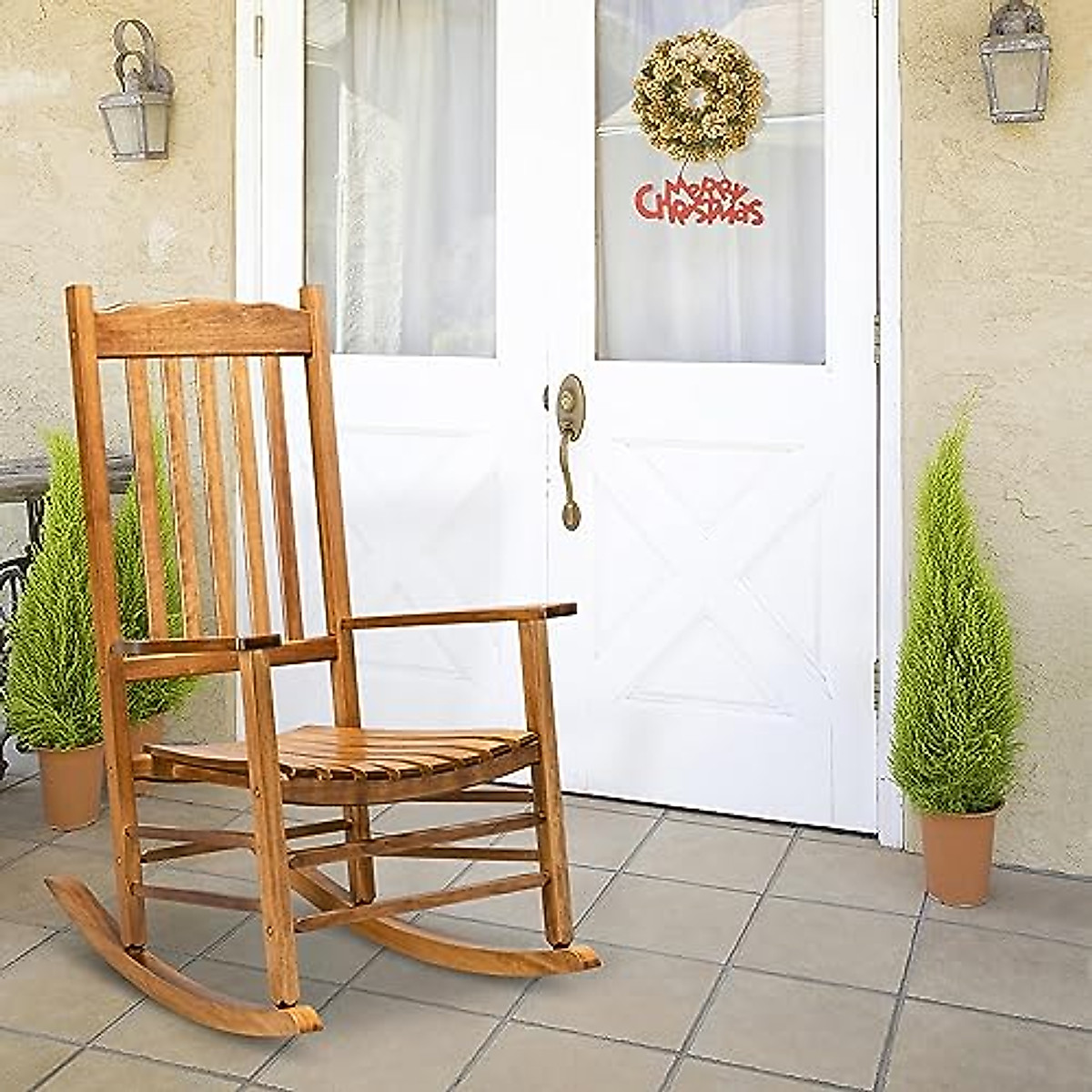 Wooden Square Rocking Chair – Your Indoor and Outdoor Relaxation Experience with This Ergonomic All-Weather Outdoor Rocker