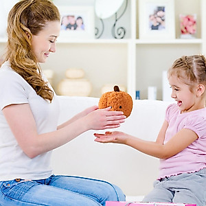 Halloween Pumpkin Plush Toy, Smiling Pumpkin Throw Pillow, Stuffed Pumpkin Cushion, Cute Fluffys Plush Doll for Halloween Fall Harvest Thanksgiving Decorations(1piece)