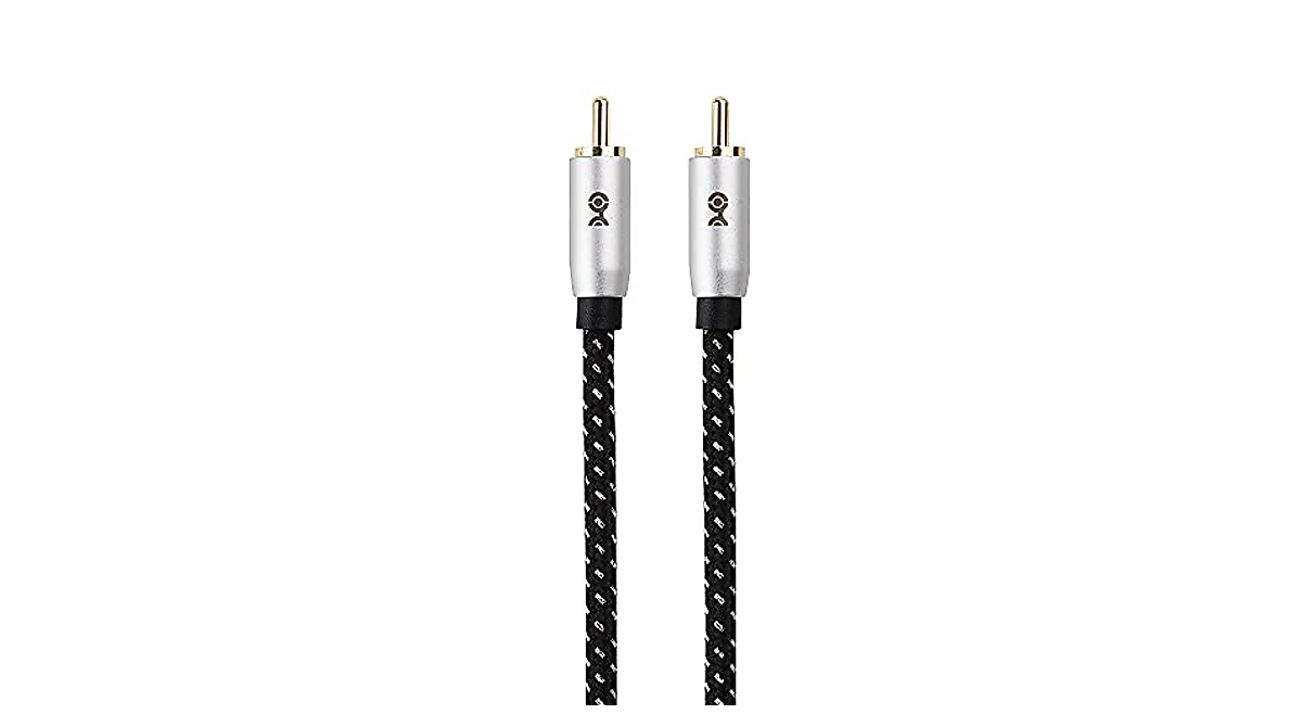 Cable Matters Braided 10ft RCA & Digital Coaxial Subwoofer Cable 2-Pack