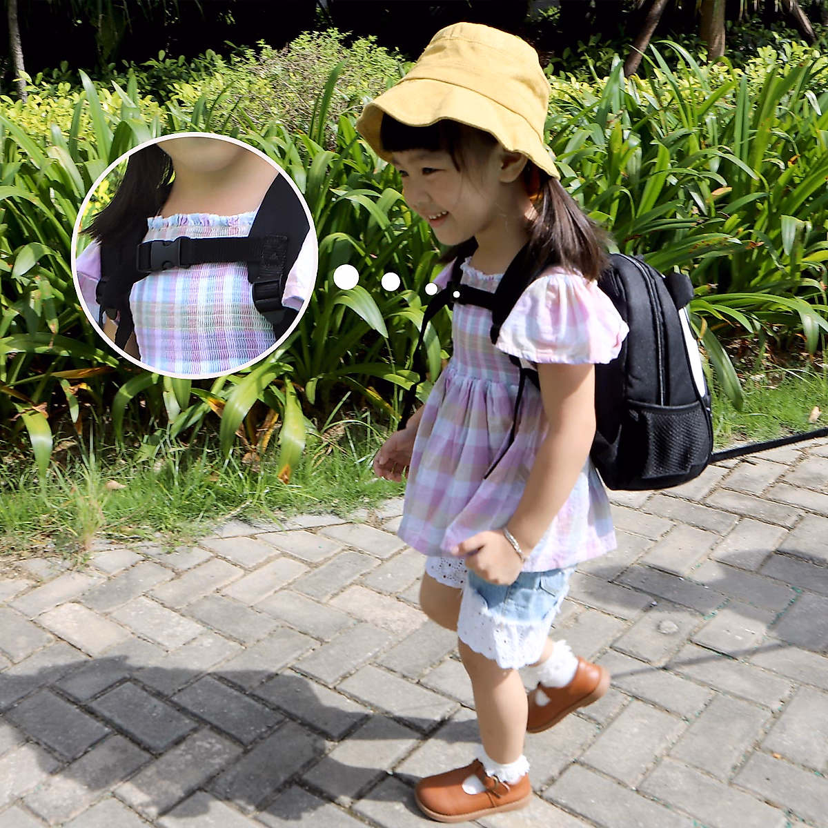 yodo Kids Insulated Toddler Backpack with Safety Harness Leash and Name Label - Playful Preschool Lunch Boxes Carry Bag, Panda