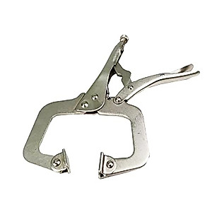 HFS (R) 11-Inch Swivel Pad Locking C-Clamp Locking Pliers (10 pcs)