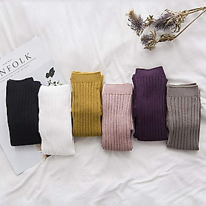 6 Pack Toddler Baby Cable Knit Ankle Leggings Pants Footless Winter Tight Stockings for Girls