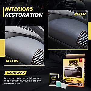 Ideal Atom Interior Restoration kit - Car Plastic Restorer - Leather Restore - Renew Dashboard, Leather Seats and Your Doors Leather 1 Year Guarantee.