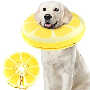 SuplutuX Inflatable Dog Cone, Protective Inflatable Collar for Jumbo Dogs, Soft Adjustable Pet Cone Alternative After Surgery for Wound Healing and Prevent from Biting or Scratching,XL(18"-22.5")