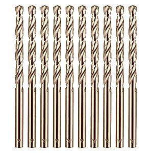 5mm Cobalt Drill Bit Set, M35 Twist HSS Drill Bits Straight Shank, 5mm High Speed Steel Drill Bits for Drilling in Hard Metal, Stainless Steel, Cast Iron