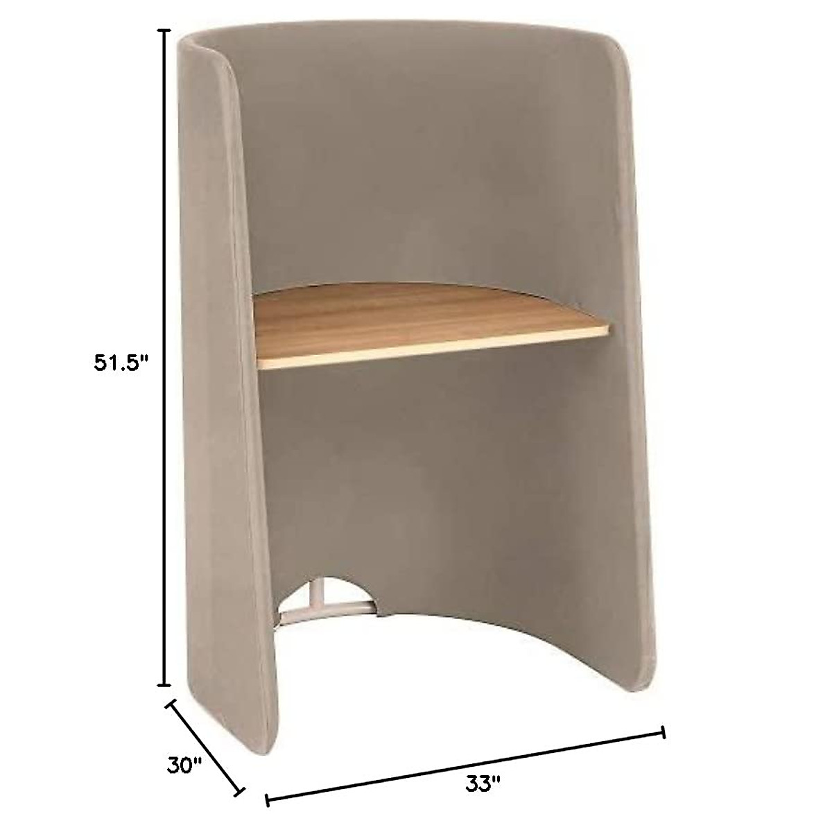 Safco Roam Personal Workstation, Tan, "33""w x 30""d x 51.5""h"