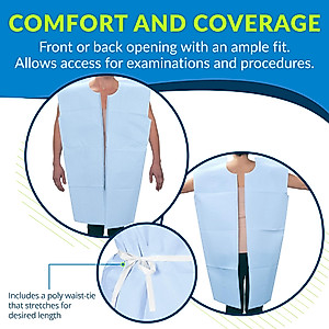 TIDI 803 Premium Exam Gown, Tissue/Poly/Tissue (Pack of 50)