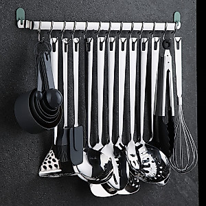 Stainless Steel Cooking Utensils Set,Kyraton 37 Pieces Kitchen Utensils Set, Kitchen Tool Gadgets Set with Utensil Holder Non-Stick and Heat Resistant Dishwasher Safe