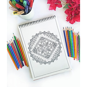 Power Mandalas Coloring book for adults, Spiral bound paperback, stress relieving intricate Offbeat mandalas for grown-ups