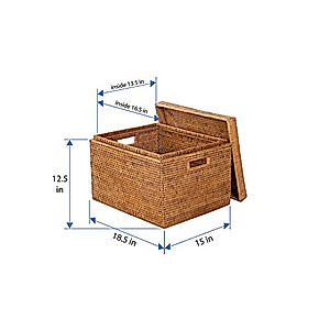 Kouboo La Jolla Rattan Box, Honey-Brown