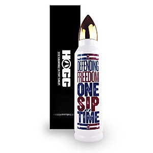 Hogg 32 oz Freedom Bullet Tumbler, 32oz Bottle with Spillproof Lid, Freedom USA Merchandise, Stainless Steel Insulated Travel Mug, America Patriotic Tumblers for Father's Day, Christmas, Birthday