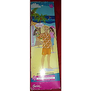 Barbie Surf's Up Beach 12 Inch Doll - Ken in Hawaian Orange Shirt and Yellow Trunks with Sunglasses and Bracelet