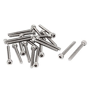 uxcell M3x25mm 0.5mm Pitch Bolts Socket Cap Head Hex Key Screws 20pcs
