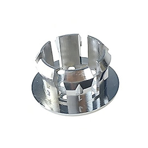 VRSS 10th Grade Electroplating Bathroom Kitchen Sink Basin Trim Overflow Ring Cover Hole Insert in Cap (2Pcs Silver)