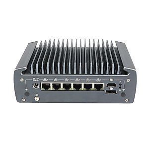 HUNSN Micro Firewall Appliance, Mini PC, OPNsense, VPN, Router PC, Core I3 10110U, RX10, AES-NI, 6 x Intel 2.5GbE LAN, HDMI, DP, COM, SIM Slot, TPM2.0, 16G RAM, 128G SSD