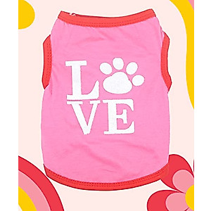 6 Packs Girl Dog Clothes Small Puppy Dog Shirts for Small Dogs Girls Chihuahua Clothes Yorkie T Shirt Female Dog Clothes