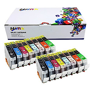 HIINK Compatible Ink Cartridge Replacement for CLI-8 CLI8 ink use with Pixma Pro 6000 Pro 6500 Pro 9000 Mark II (2BK, 2C, 2M, 2M, 2PC, 2PM, 2R, 2G, 16-Pack)