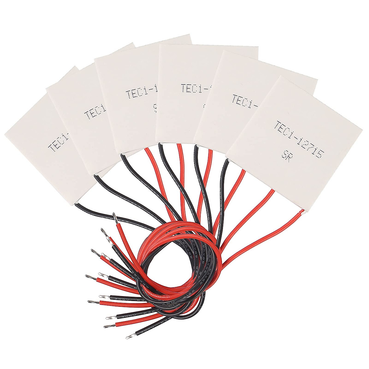 UMLIFE 6pcs TEC1-12715 12V 15A 40MMX40MM Heatsink Thermoelectric Cooler Cooling Peltier Plate Module