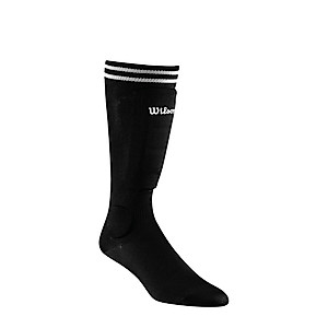 Wilson Soccer Sock Shin Guards - PeeWee Size, Black