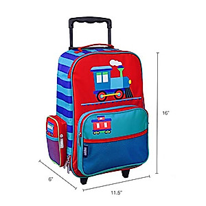 Wildkin Kids Rolling Suitcase for Boys & Girls, Suitcase for Kids Measures 16 x 11.5 x 6 Inches, Kids Luggage is Carry-On Size, Perfect for School & Overnight Travel (Trains, Planes & Trucks)