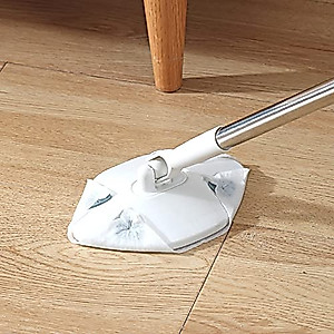 Fenteer Cleaning Mops Reusable Sweeping 360 Rotary Head Mopping Wet Dry Mops Surface Floor Cleaner for Indoor Kitchen Bathroom Office Hardwood Floor