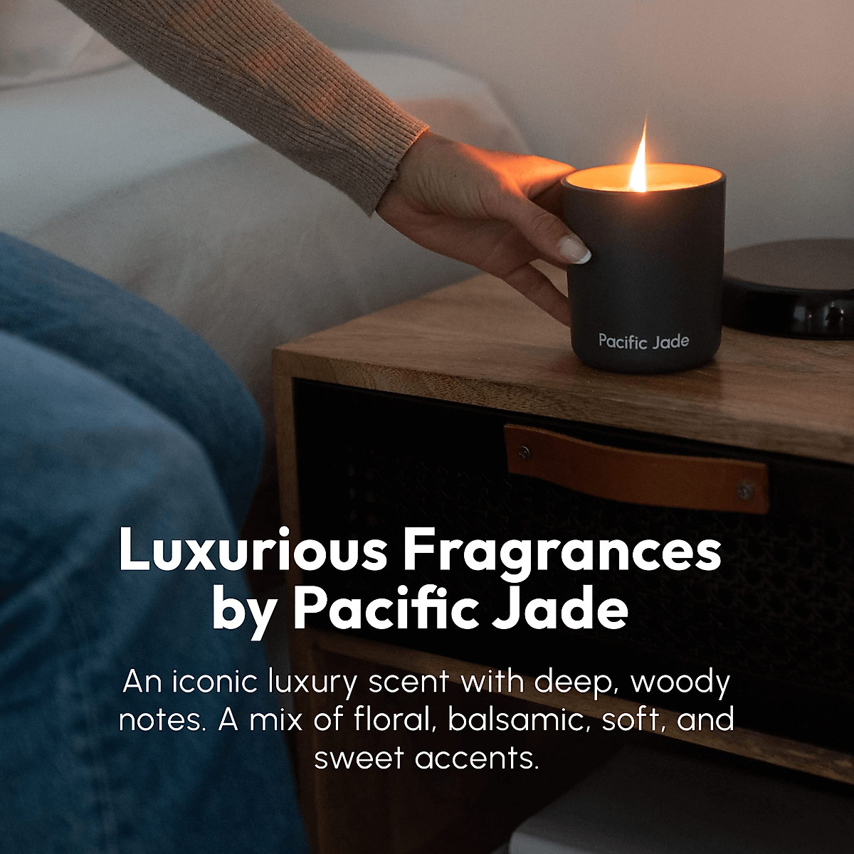PACIFIC JADE Hand Poured 100% Natural Soy Candle 11oz - Luxury Fragrance in Matte Glass for Home or Gift - Premium Cotton Wick for 60 Hours Burn Time - Woman-Founded Brand (Golden Vanilla)