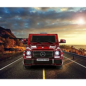 Kids Ride on Powered Car Licensed Mercedes-Benz 12V Remote Controller, mp3 Player /USB/TF Cards Bluetooth Foot pendal for Ages 3 up-Red