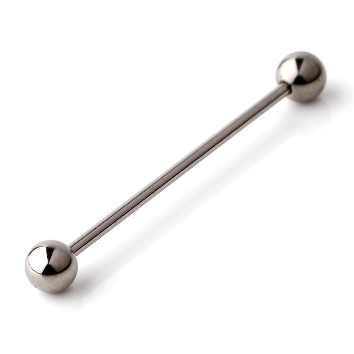 Ruifan 1PC Grade 23 Titanium Industrial Barbell Cartilage Earring Body Piercing 14 Gauge 1.5 Inch(38mm)