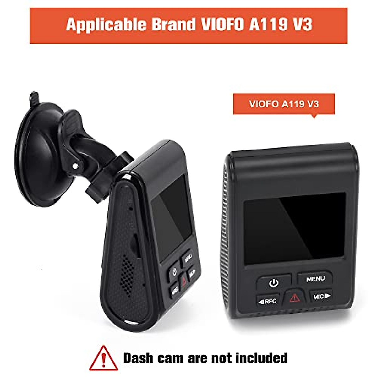 ChengFu Dash Cam Mount, Dash Cam Suction Mount, Dash Cam Mount Holder, Compatible with VIOFO A119 V3