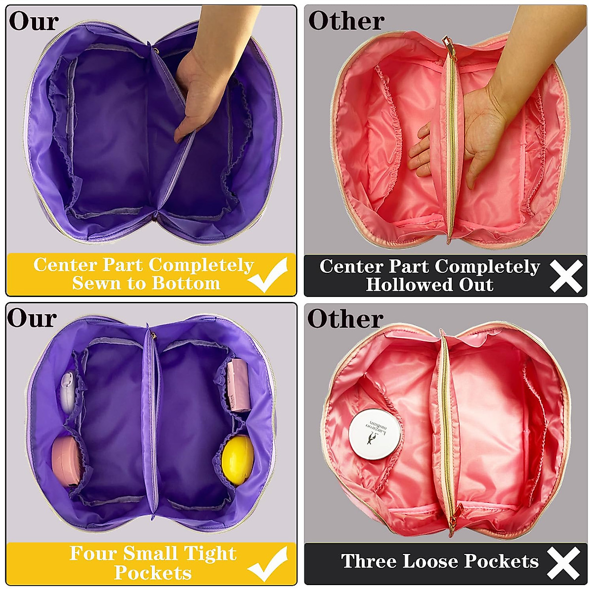 Nylon Makeup Bag Purple Chenille Letter Makeup Bag Preppy Cosmetic Bag Stoney Clover Pouch Chenille Patch Bag Better Belt Bag Cosmetic Bag Varsity Letter Pouch Flat Lay Makeup Bag Stuff Toiletry Bag