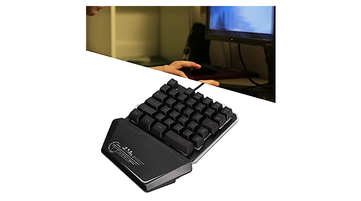 Ergonomic One-Handed Gaming Keyboard for Comfort