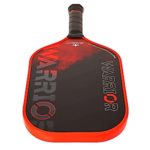 Diadem Warrior Pickleball Paddle | 3X L-Core Hybrid Nomex Polymer Honeycomb Core, Grit Paint Surface for Spin, Control and Power | Indoor/Outdoor | USAPA Approved (Red)