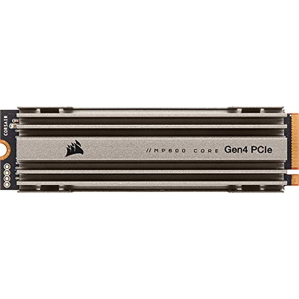 Corsair MP600 CORE 2TB M.2 NVMe PCIe x4 Gen4 SSD (Up to 4,950MB/sec Sequential Read & 3,700MB/sec Sequential Write Speeds, High-Speed Interface, 3D QLC NAND, Built-in Heatspreader) Aluminum