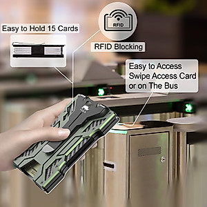 furid Metal Wallet for Men Slim: Tactical Wallet - Minimalist Wallet Rfid Card Holder - Money Clip Wallet for Men Thin