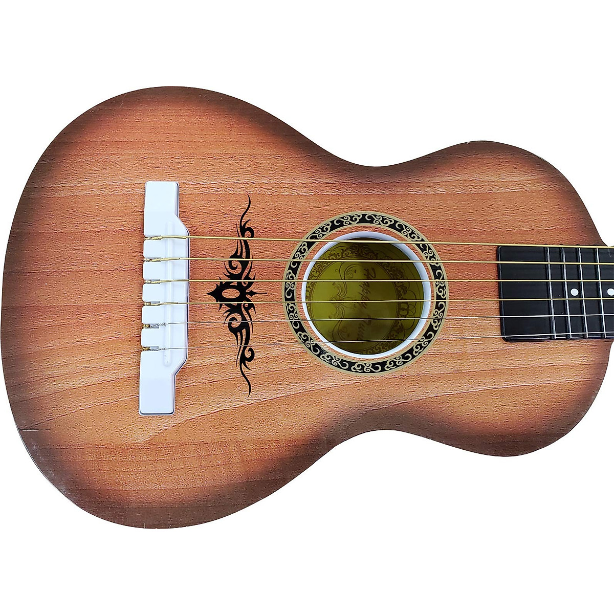 23" Acoustic Guitar, Kids 6 String Toy Guitar - Realistic Steel Strings - Beginner Practice First Musical Instrument for Children, Toddlers (Walnut)