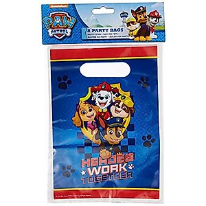 amscan 9903822 Plastic Loot Bags Theme-8 Pcs, Lootbags Paw Patrol 2018