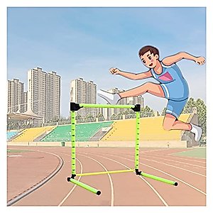 Pro Adjustable Hurdles with Scale, Lightweight Track & Field Workout Trainer Kit, Athletic Soccer & Football Training Equipment for Outdoor