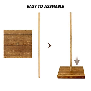 YESSAP Farmhouse Donut Stand, 3PCS Wooden Donut Holder Display 27 Donuts, Reusable Bagel Donut Holder Stands for Wedding Birthday Party Decoration Baby Shower